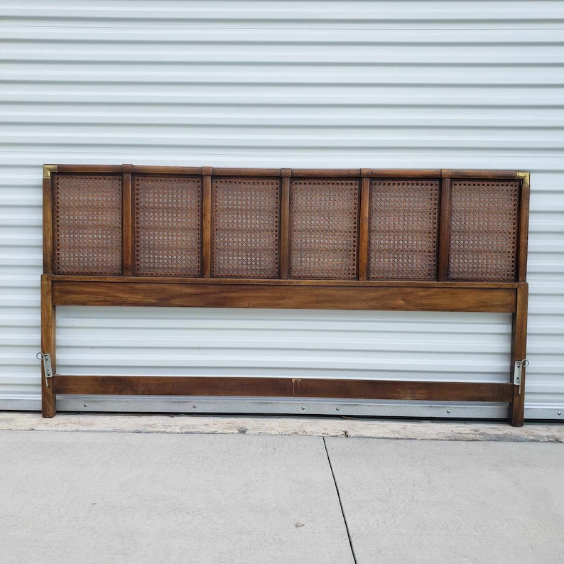 King Headboard/ Vintage King Headboard/ Campaign Style - Etsy