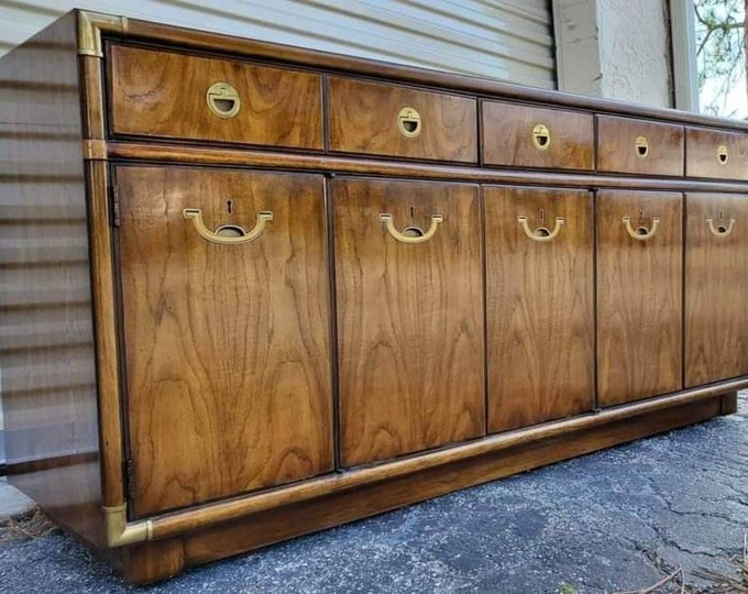 Drexel Heritage Buffet/ Vintage Drexel Furniture/ Campaign Style Buffet ...