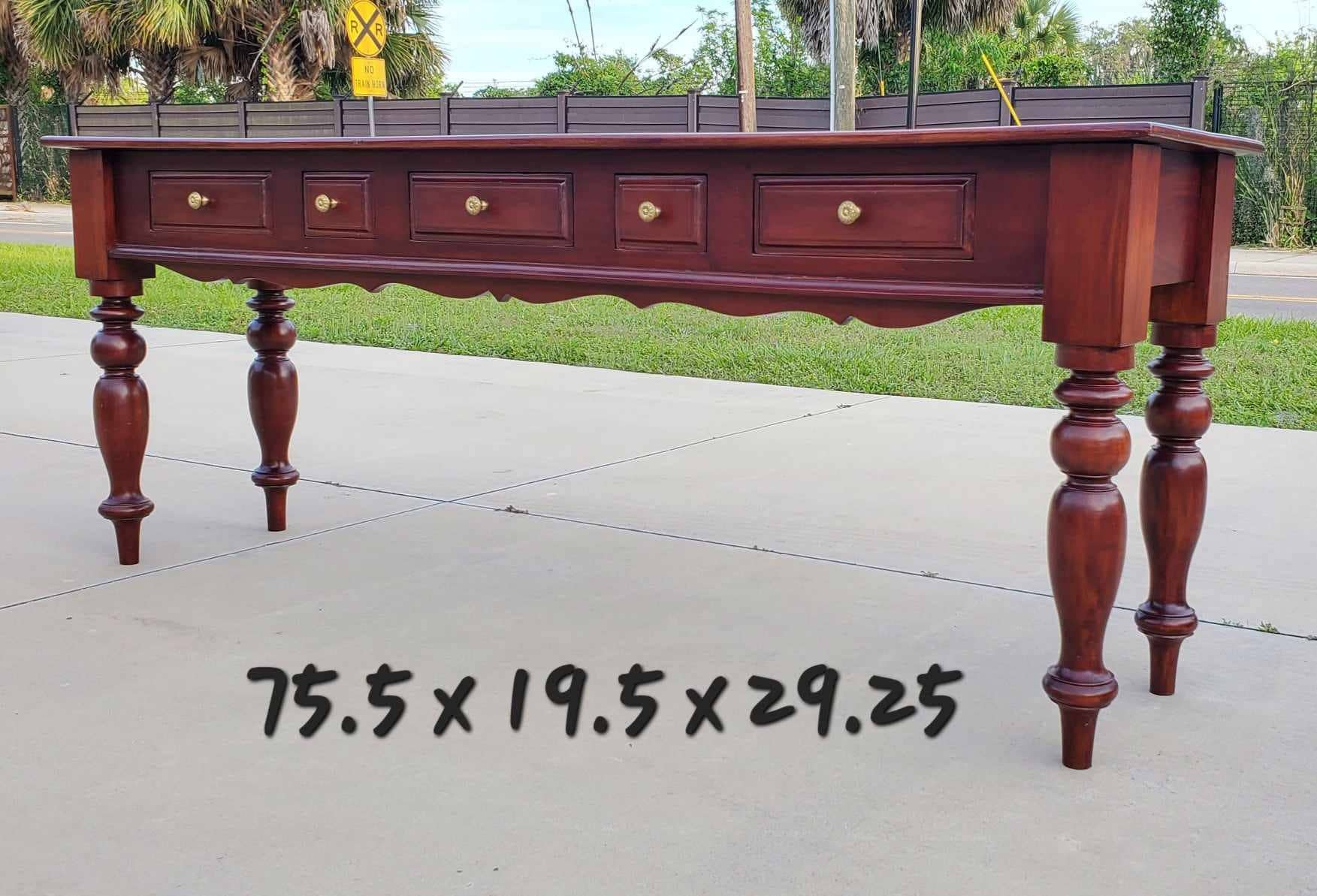 Vintage Long Table Antique Reproduction/ Vintage Entryway Table/antique ...