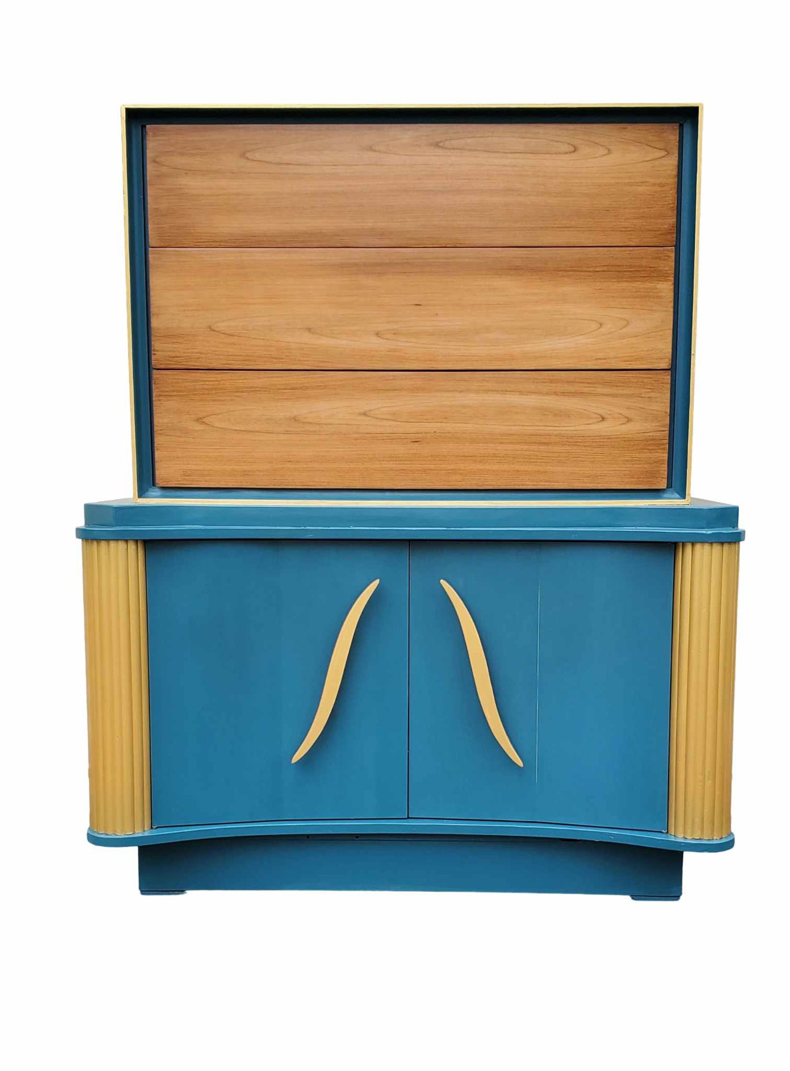 Refinished Retro Chest/vintage Art Deco Chest/ Detroit Furniture ...