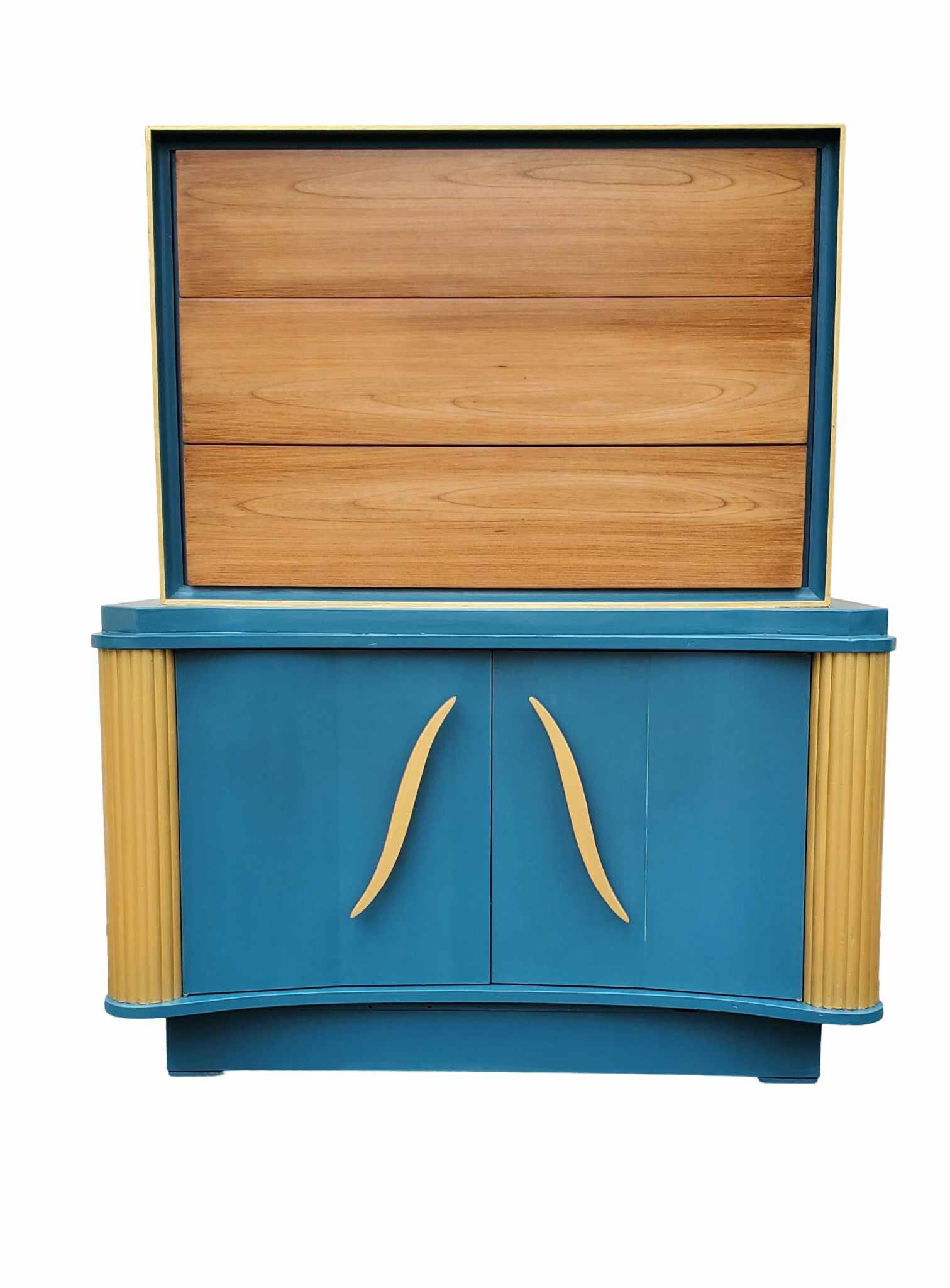 Refinished Retro Chest/vintage Art Deco Chest/ Detroit Furniture ...