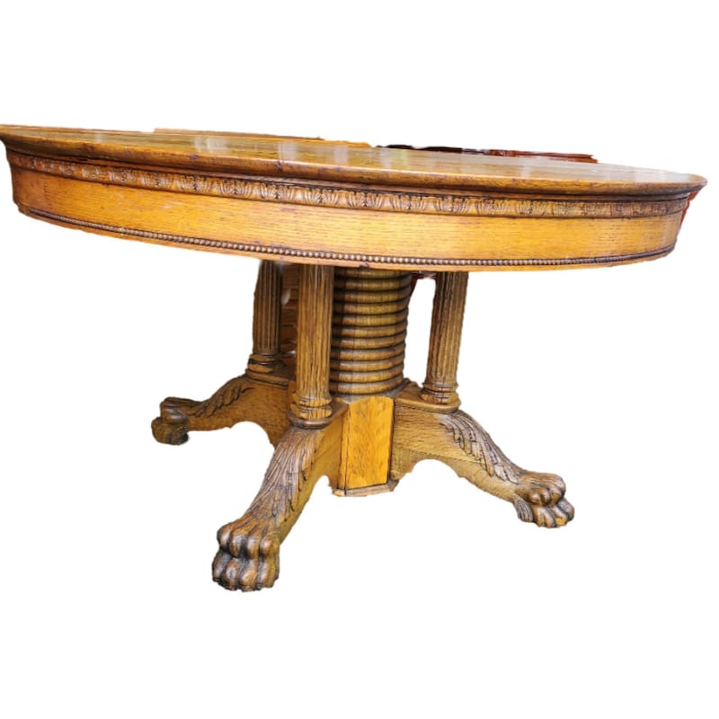 Antique Claw Foot Dining Table - Etsy