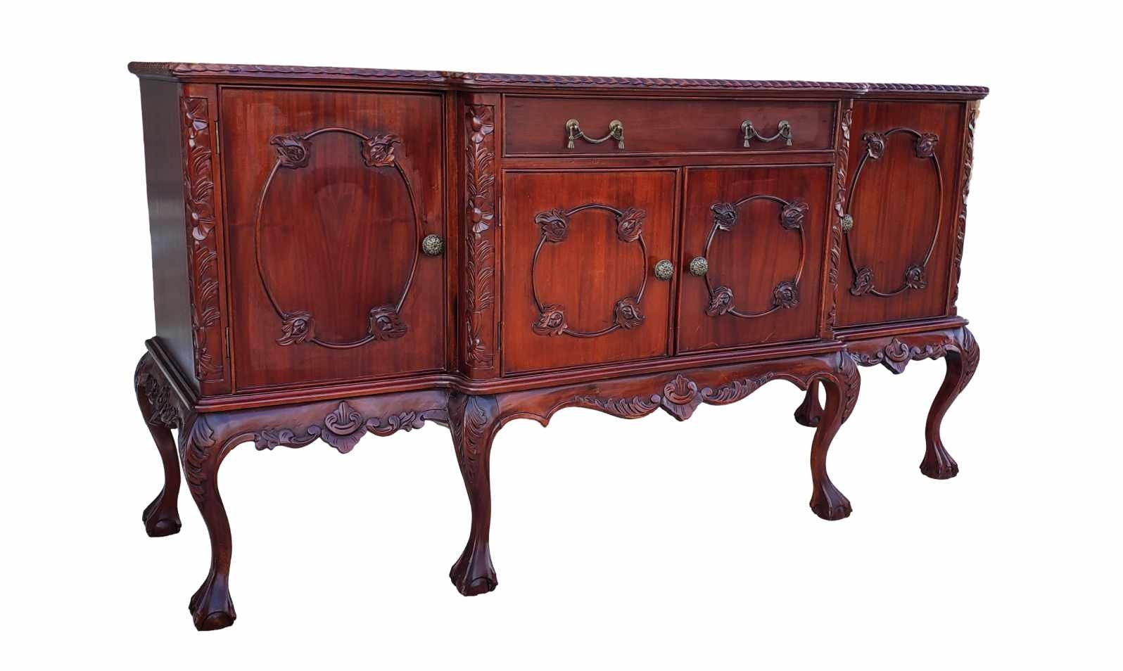 Chippendale Cherry Buffet/vintage Cherry Buffet/mahogany Buffet - Etsy