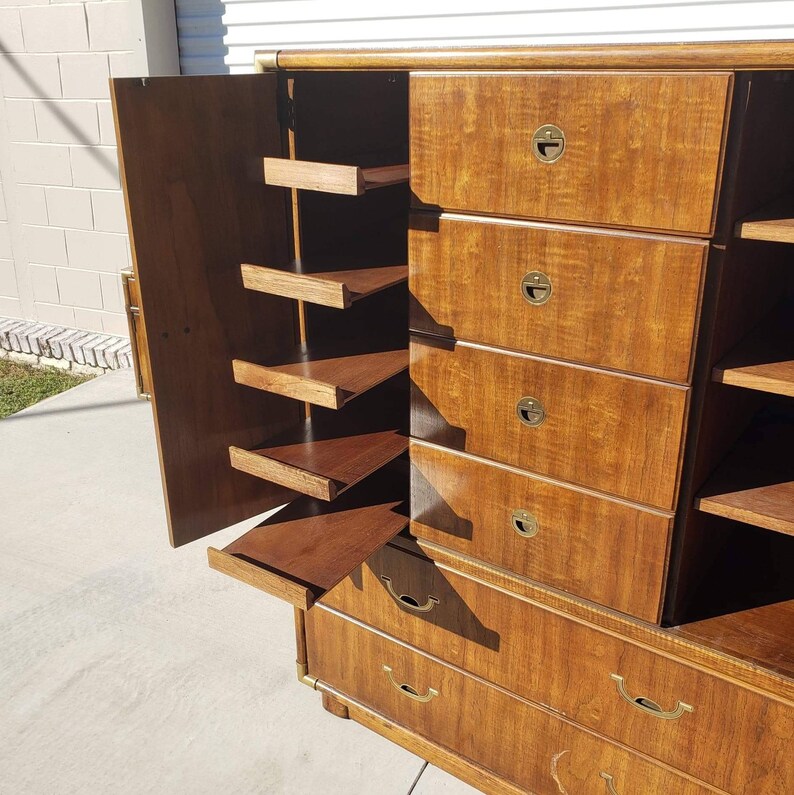 Drexel Campaign Style Gentlemen Chest/ Campaign Style Chest/mid Century ...