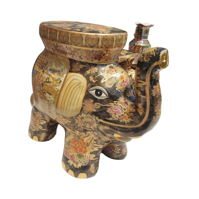 Japanese Satsuma Style Elephant Plant Stands - Etsy