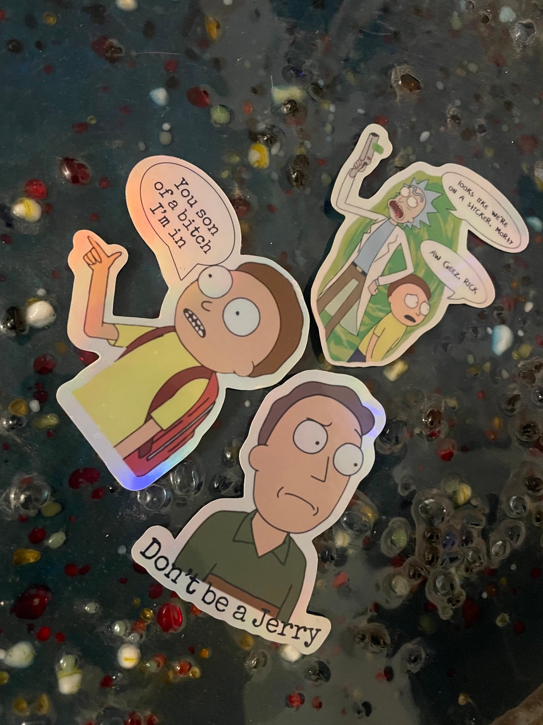 Morty, Rick and Jerry Stickers - Etsy