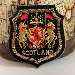 Vintage Large Patch SCOTLAND Royal Arms Lion Rampant Scottish Souvenir ...