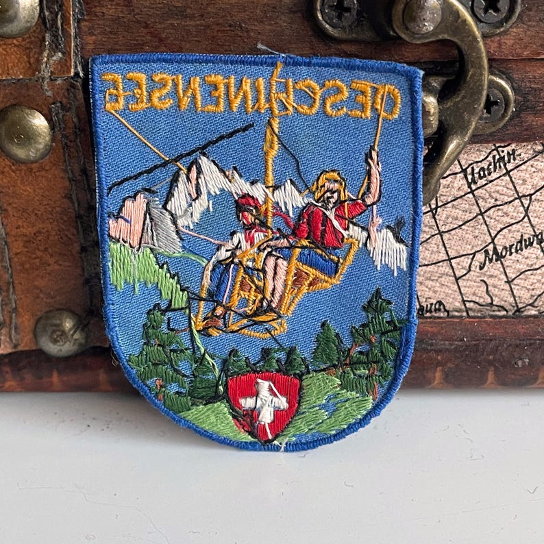 Vintage Patch Oeschinensee Kandersteg Skiing Bern Switzerland Souvenir ...