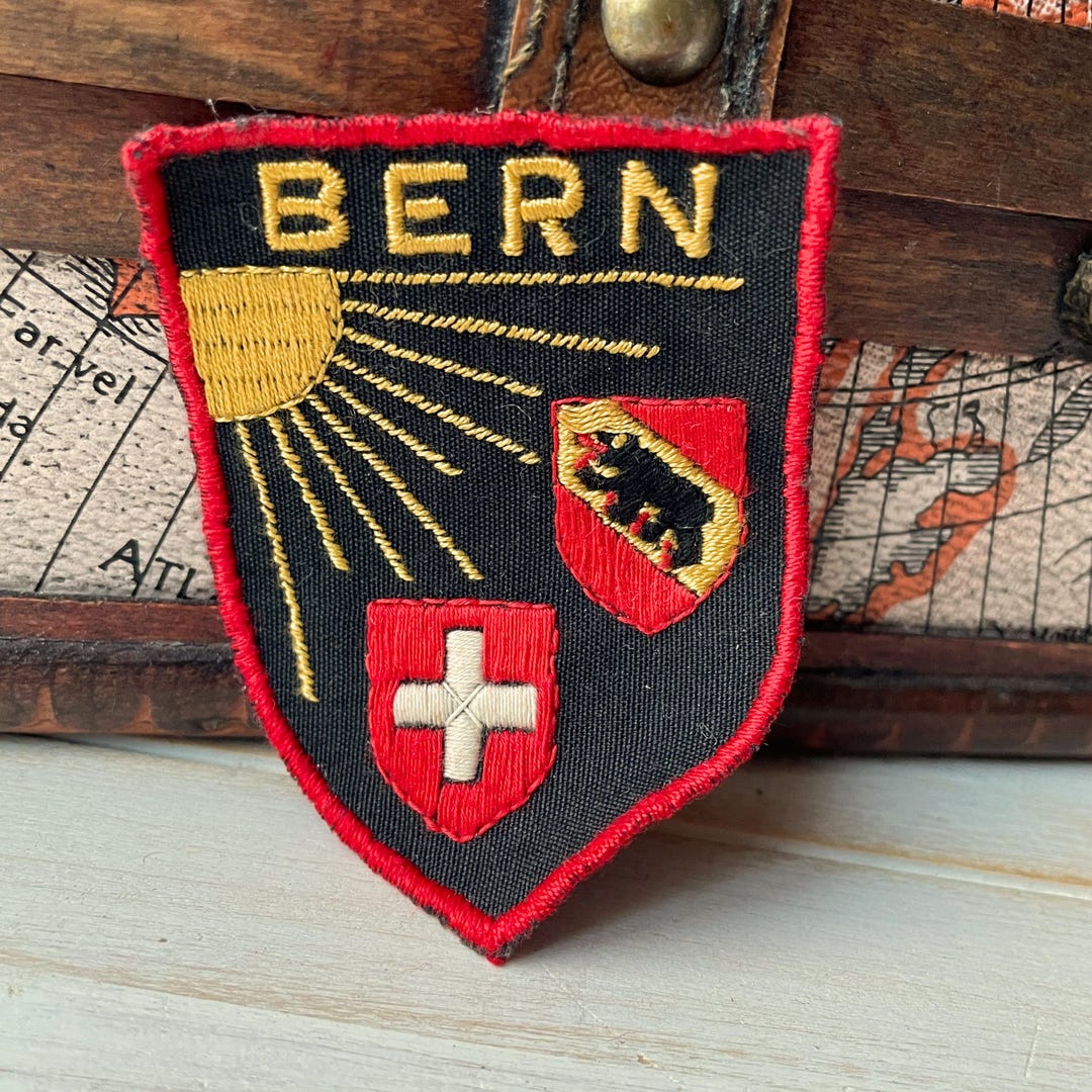 Vintage Patch BERN Switzerland Swiss Coat of Arms Souvenir Sew on Cloth ...