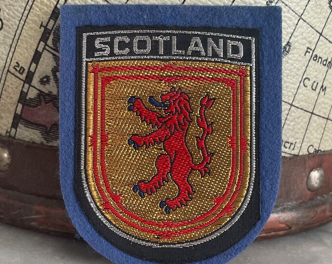 Vintage Patch Royal Arms of SCOTLAND Scottish Souvenir Woven Cloth ...