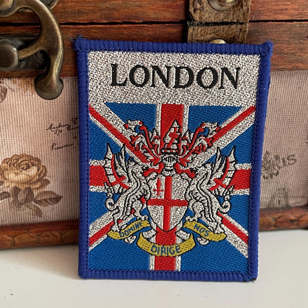 Vintage Patch LONDON City Coat of Arms Union Jack Souvenir Sew on Cloth ...