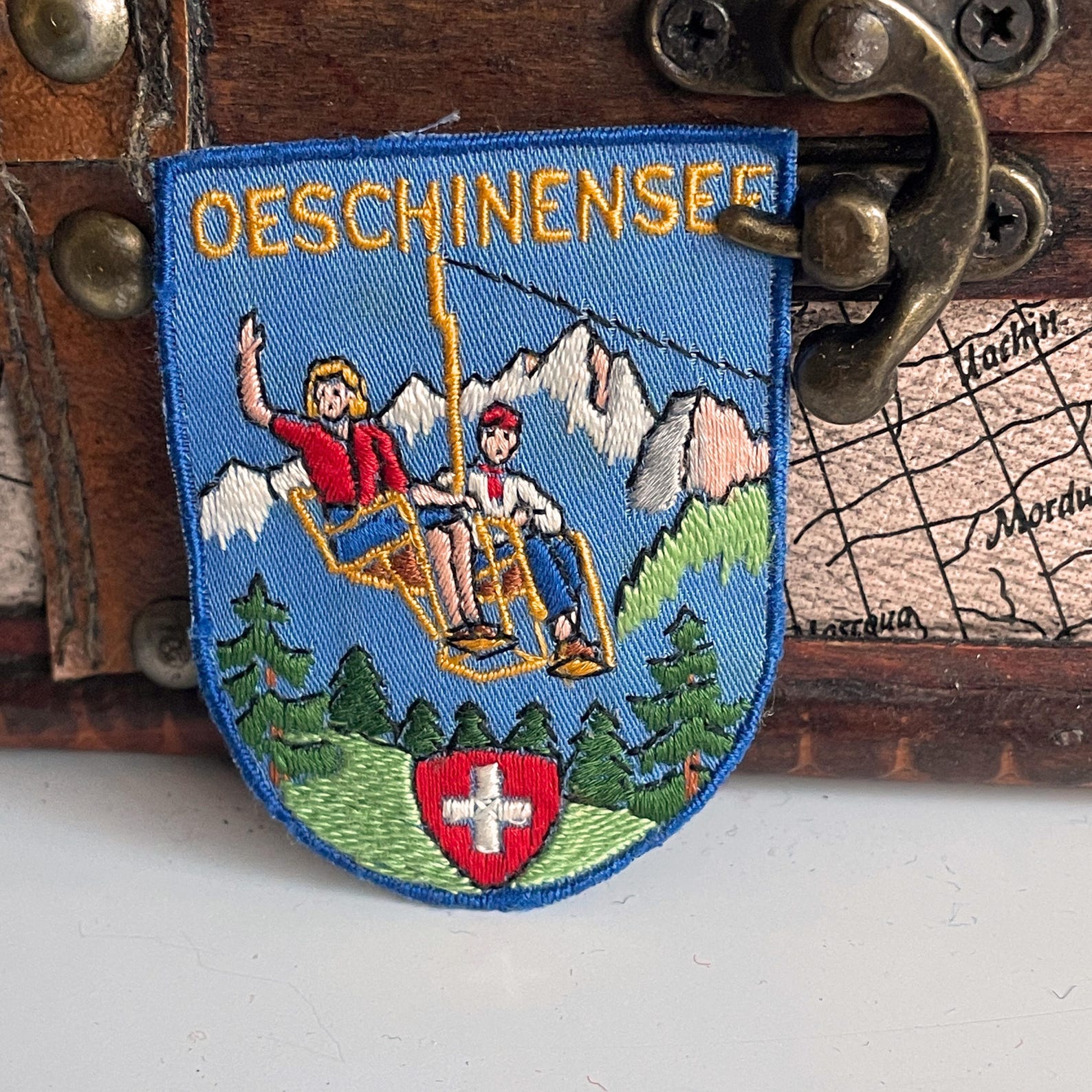 Vintage Patch Oeschinensee Kandersteg Skiing Bern Switzerland Souvenir ...