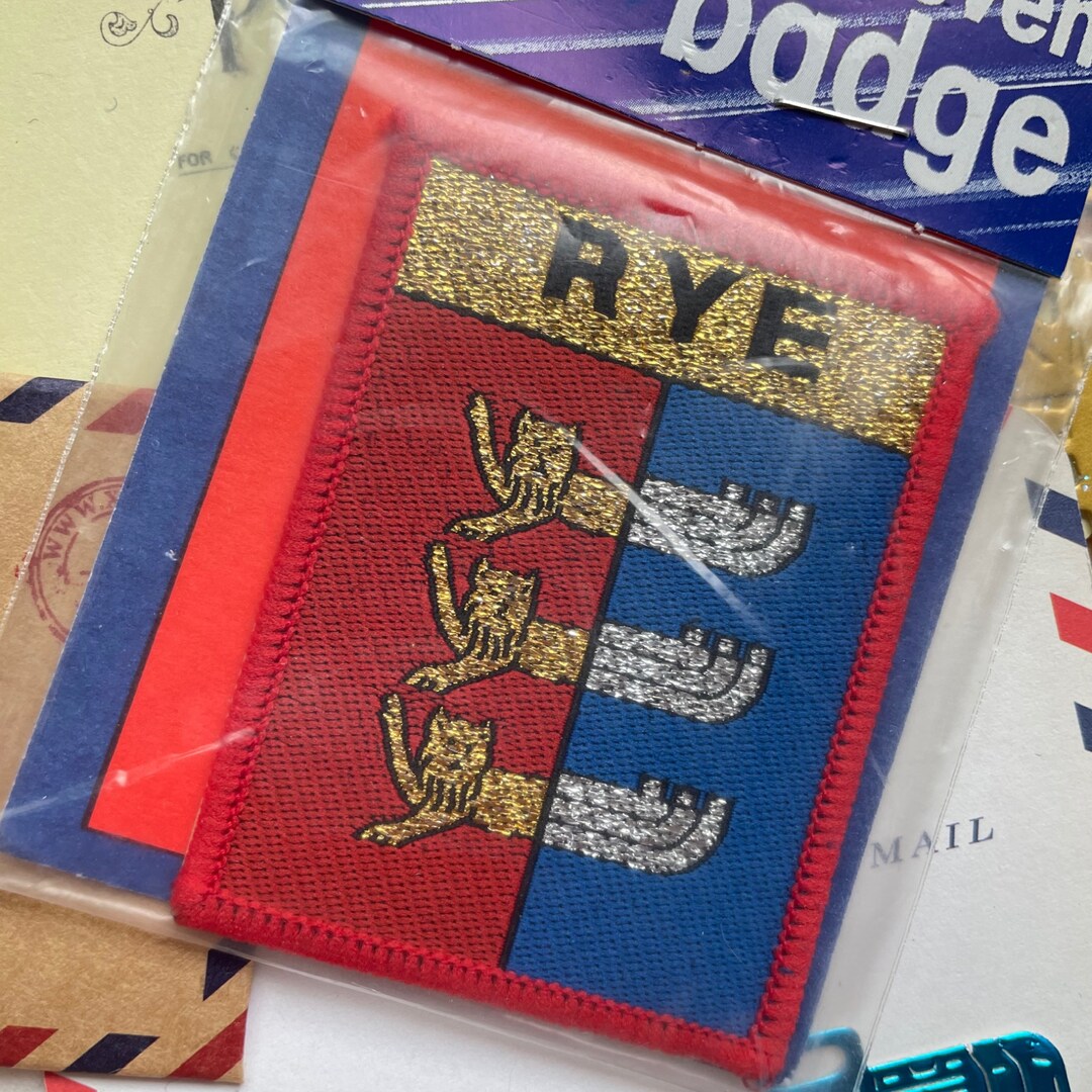 Vintage Patch RYE East Sussex England Coat of Arms Souvenir - Etsy