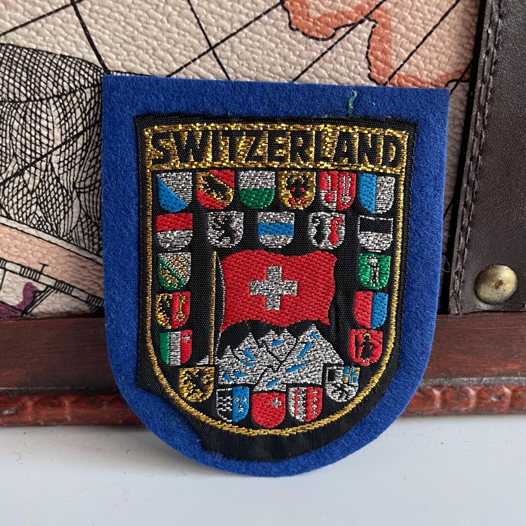 Vintage Patch SWITZERLAND Schweiz Suisse Coat of Arms Souvenir Sew on ...