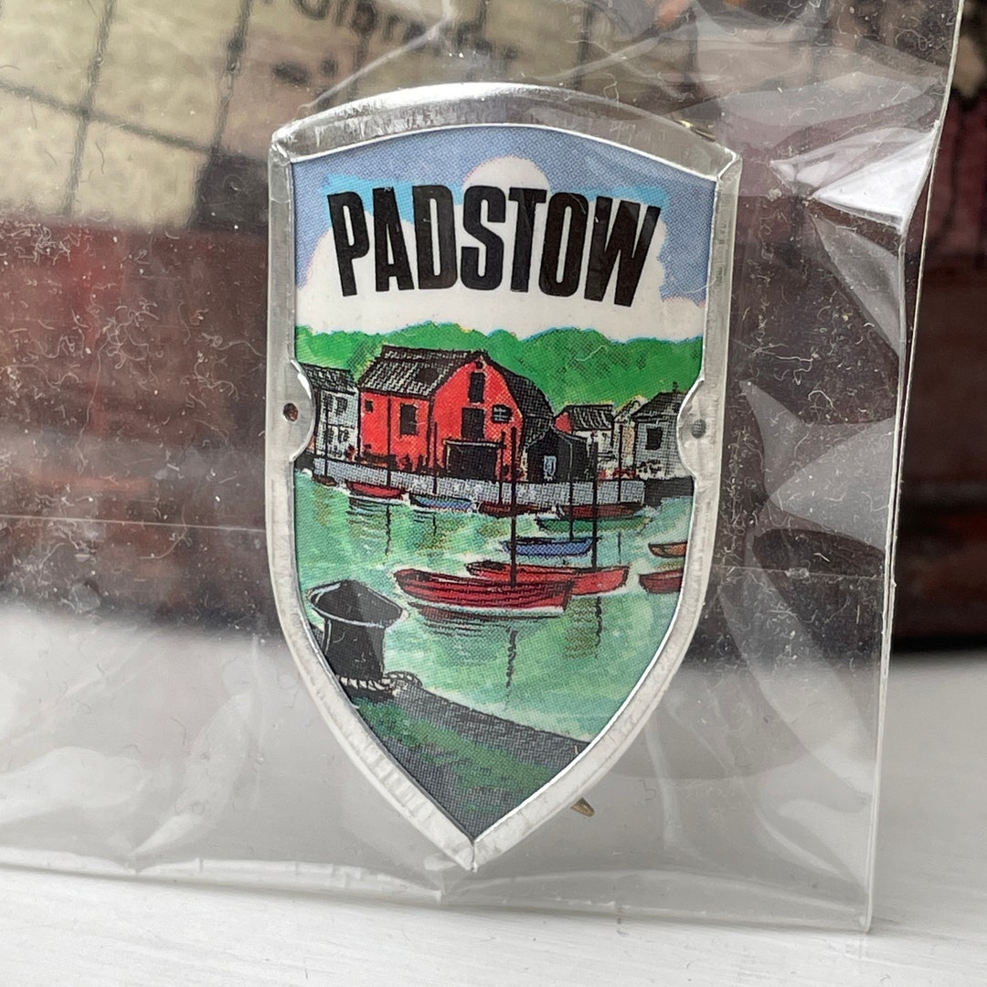 Vintage Walking Stick Badge PADSTOW Cornwall England Souvenir ...