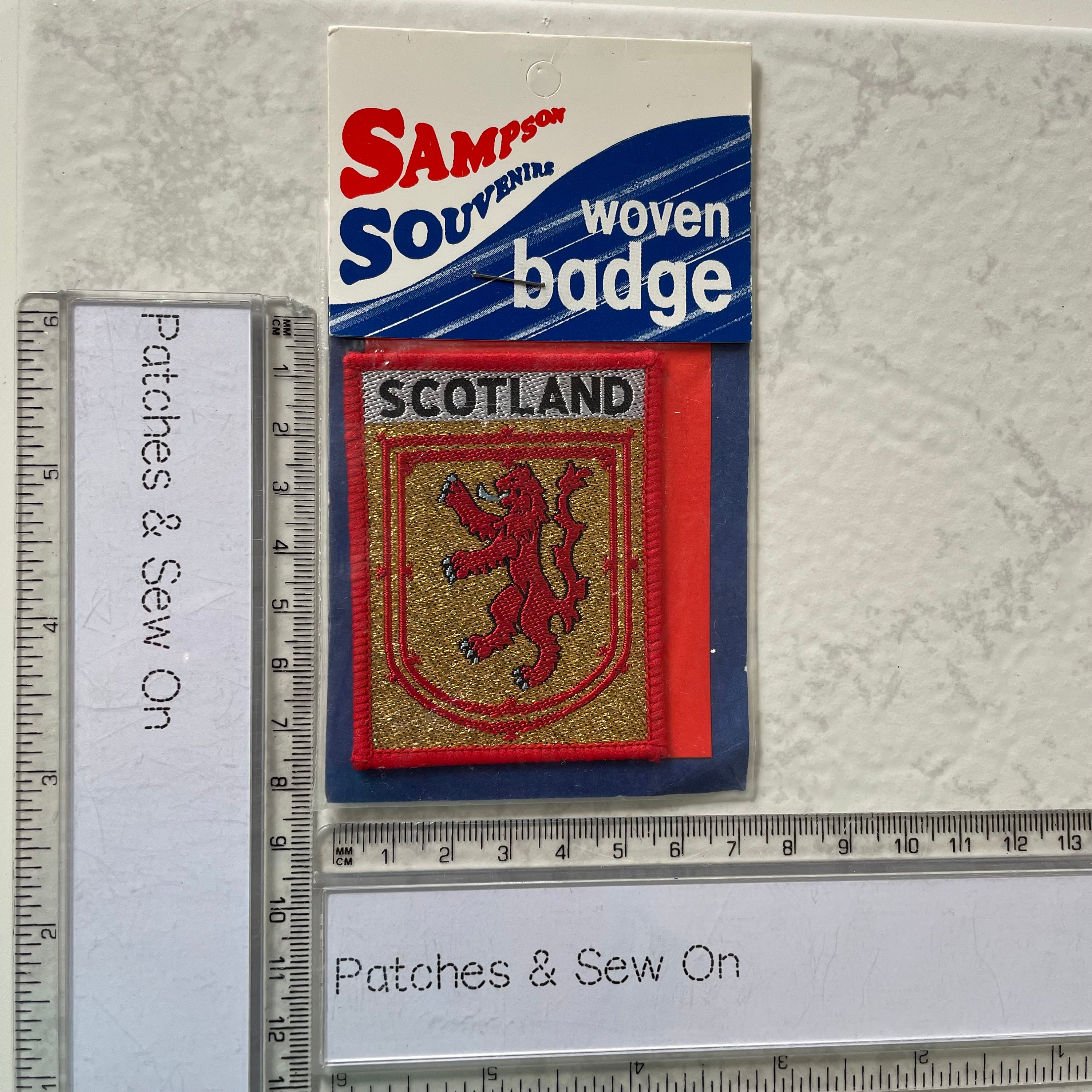 Vintage Patch SCOTLAND Royal Arms Rampant Lion Scottish Souvenir Cloth ...