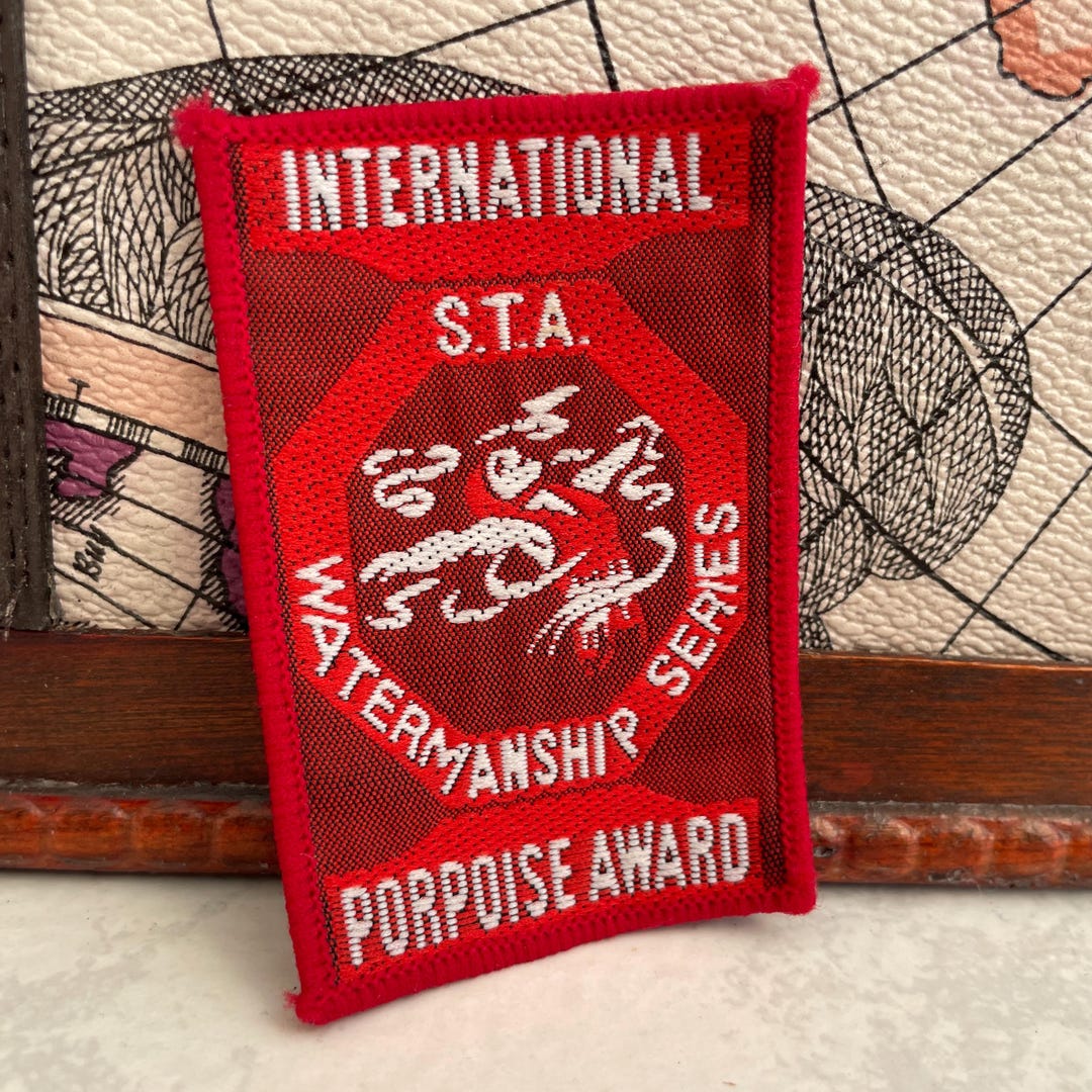 Vintage Patch Swimming International STA Watermanship Porpoise Award ...