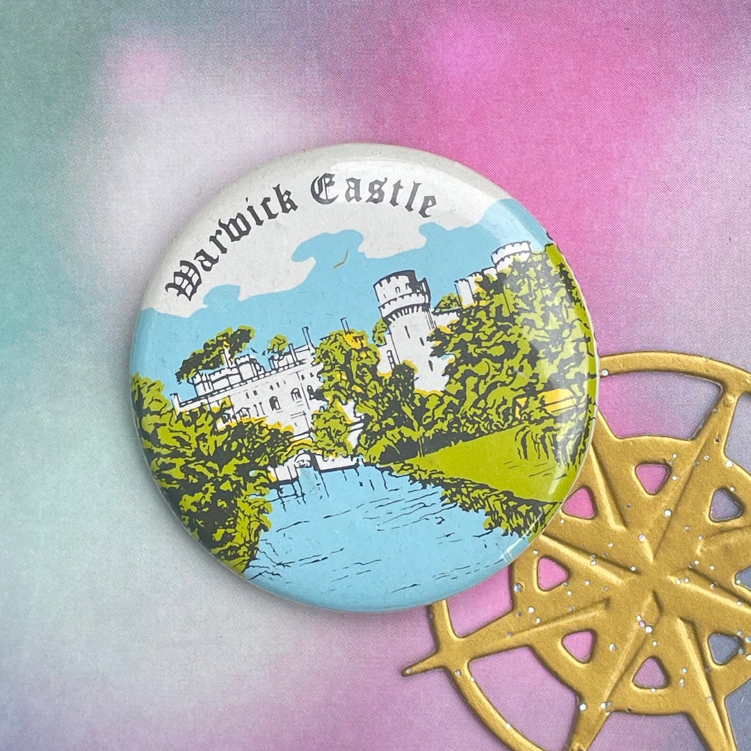 Vintage Badge Warwick Castle Warwickshire England Pin Button - Etsy