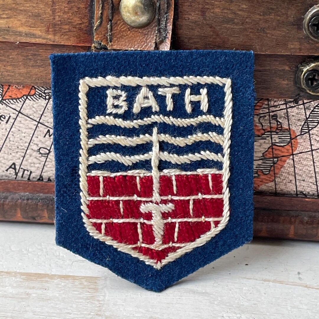 Vintage Patch BATH Somerset England Coat of Arms Embroidered Sew on ...