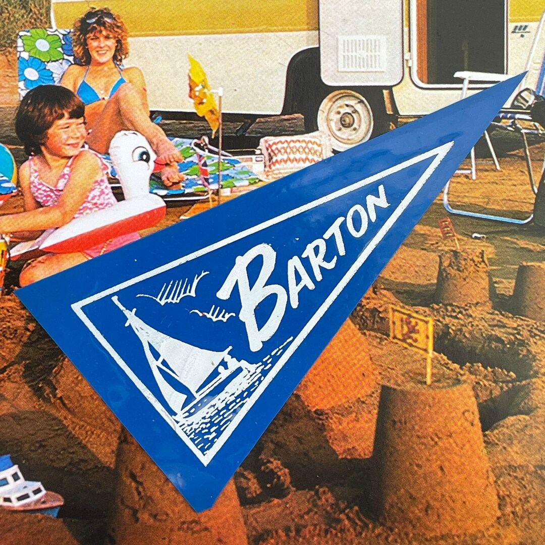 Authentic Vintage BARTON Norfolk Window Pennant Car Camper Caravan ...