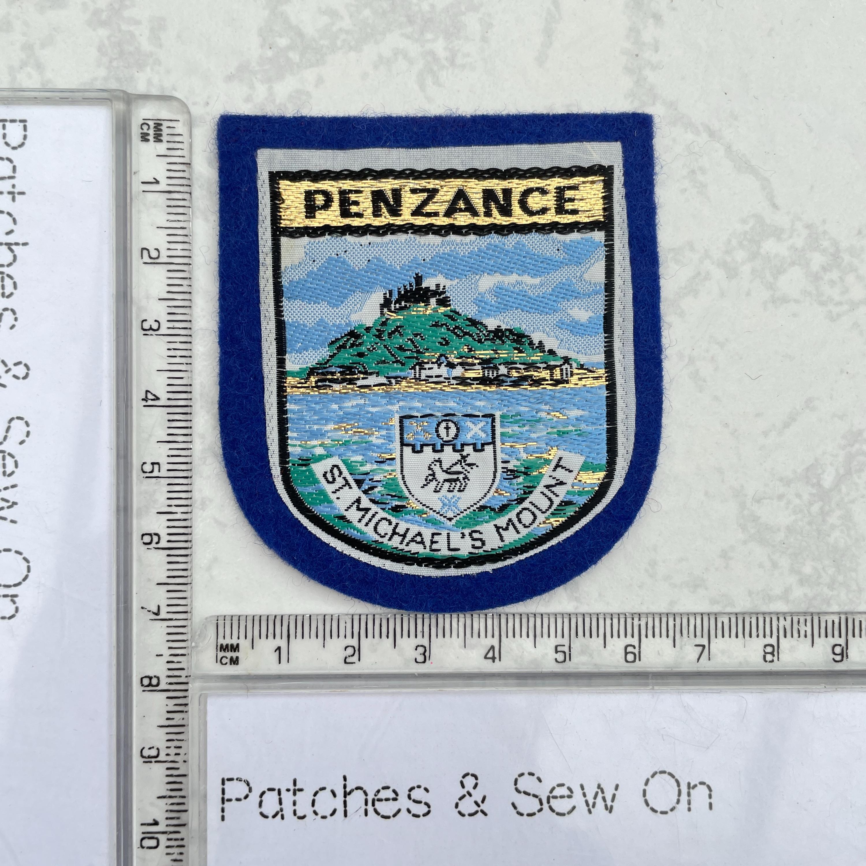 Vintage Patch PENZANCE St Michael's Mount Cornwall Cornish Souvenir Sew ...