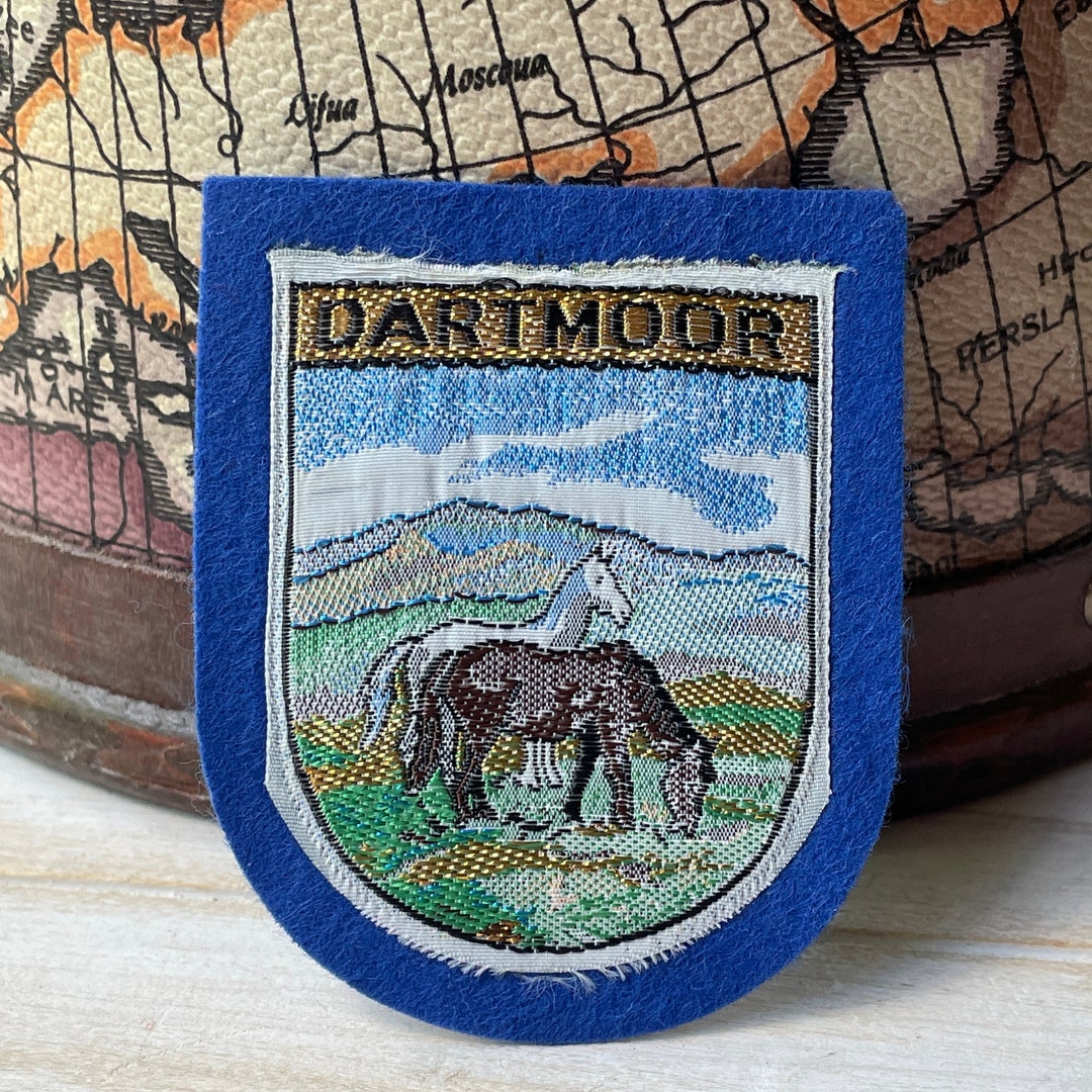 Vintage Patch Dartmoor National Park Pony Devon Souvenir Sew on Cloth ...