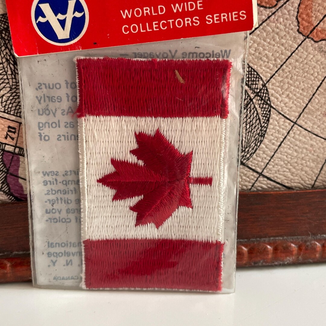 Vintage Patch Maple Leaf National Flag of Canada Sew on Embroidered ...
