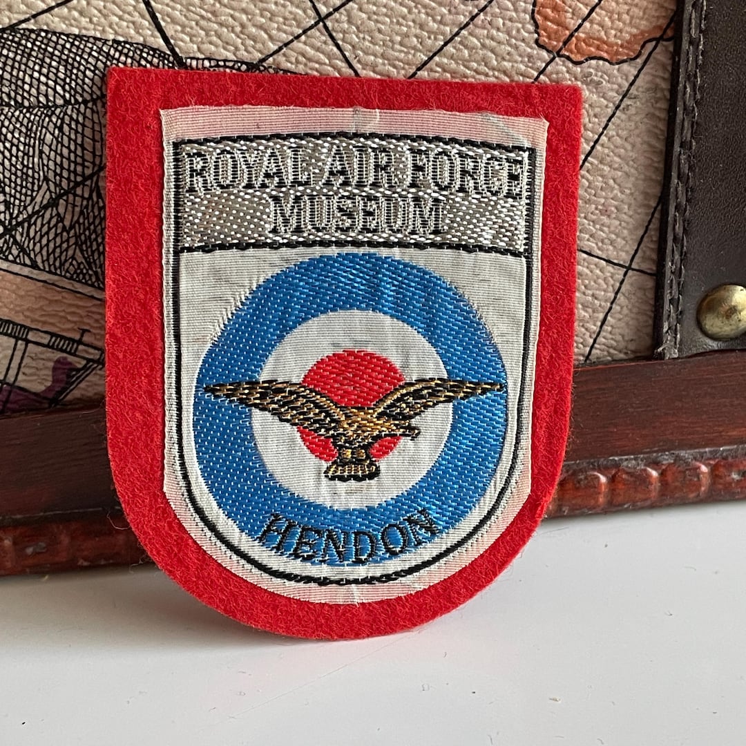 Vintage Patch RAF the Royal Air Force Hendon Museum Cloth Sew on Badge ...