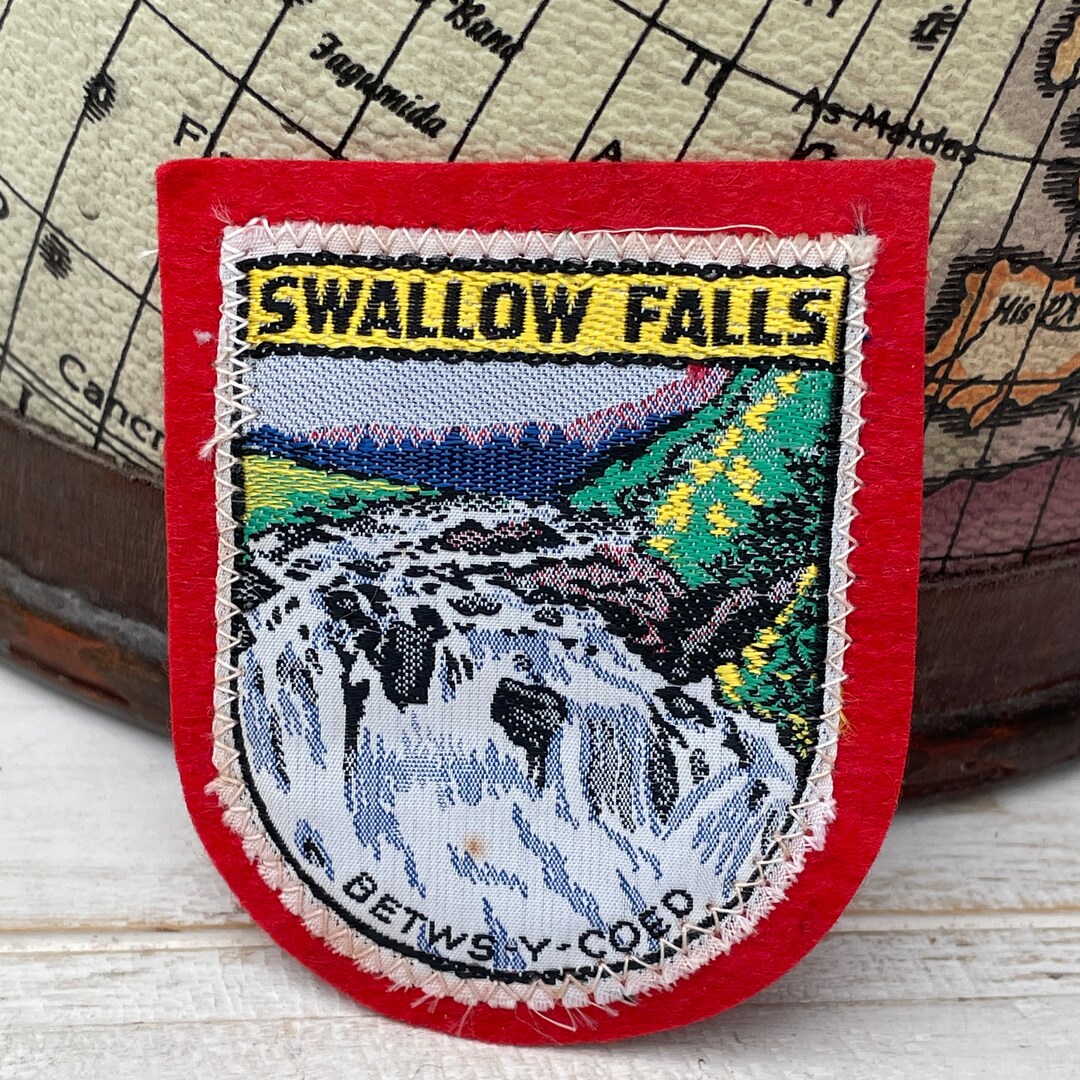 Vintage Patch Betws-y-coed Swallow Falls Snowdonia Wales Souvenir Sew ...