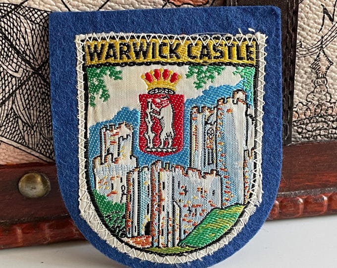 Vintage Patch Warwick Castle Warwickshire England Souvenir Sew on Badge ...