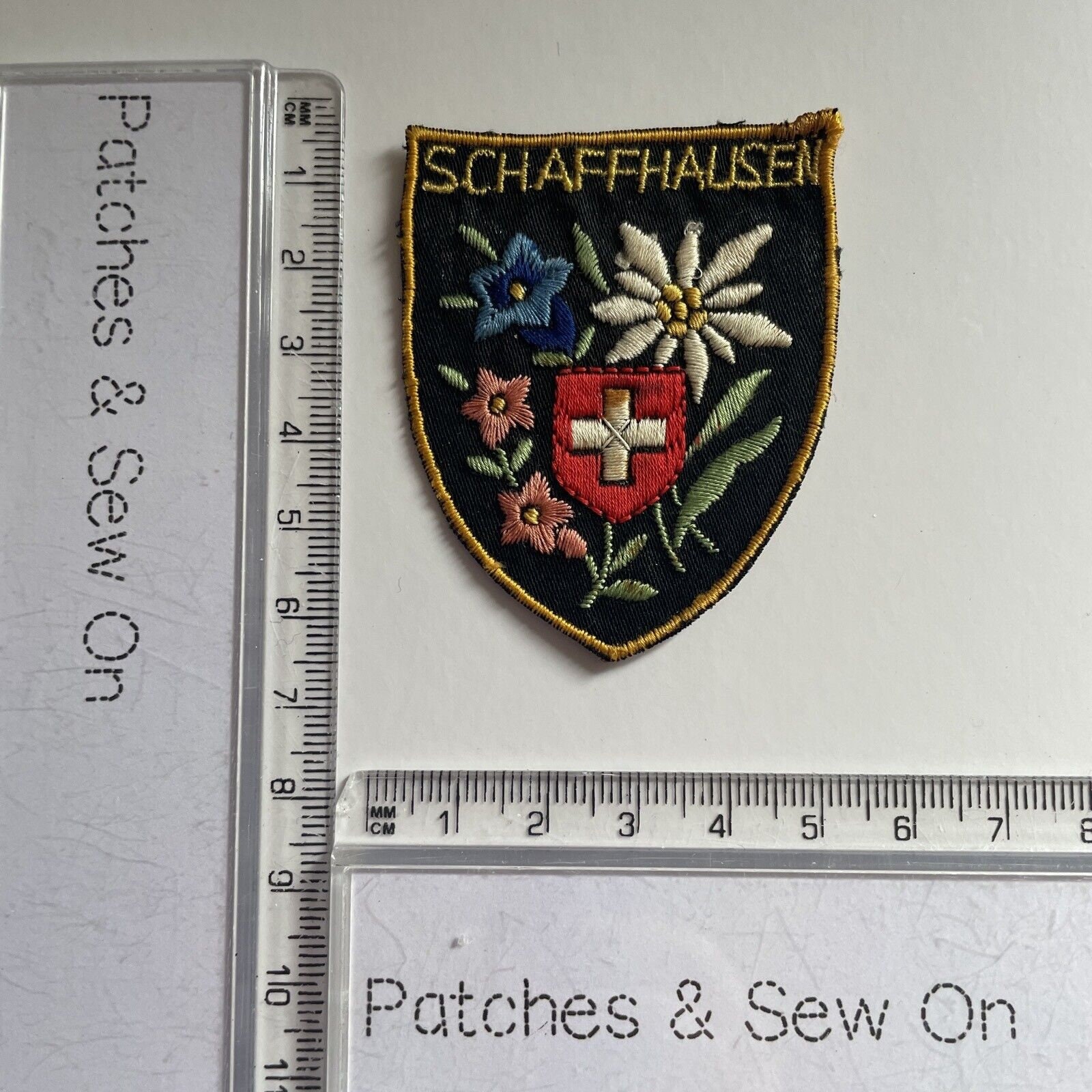 Vintage Patch SCHAFFHAUSEN Switzerland Schweiz Suisse Souvenir Cloth ...