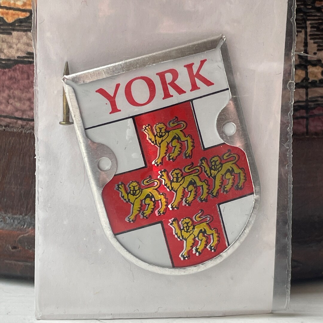 Vintage YORK Walking Stick Badge Coat of Arms Souvenir Stocknagels - Etsy