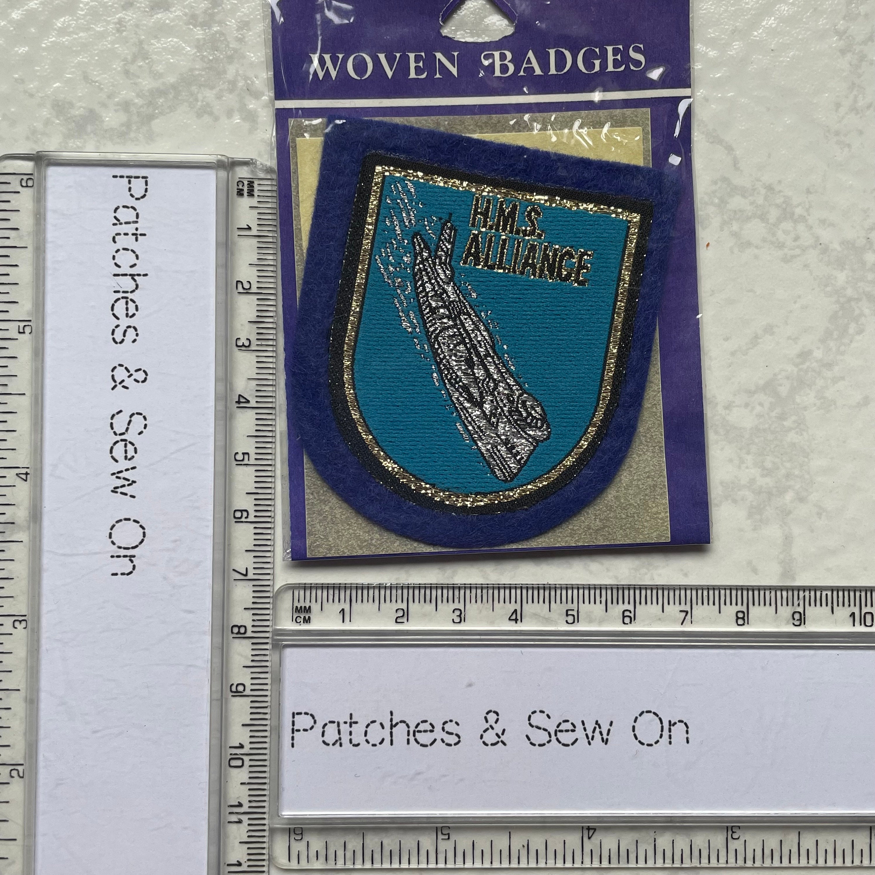 Vintage Patch HMS ALLIANCE WW2 Submarine Gosport Royal Navy Sew on ...