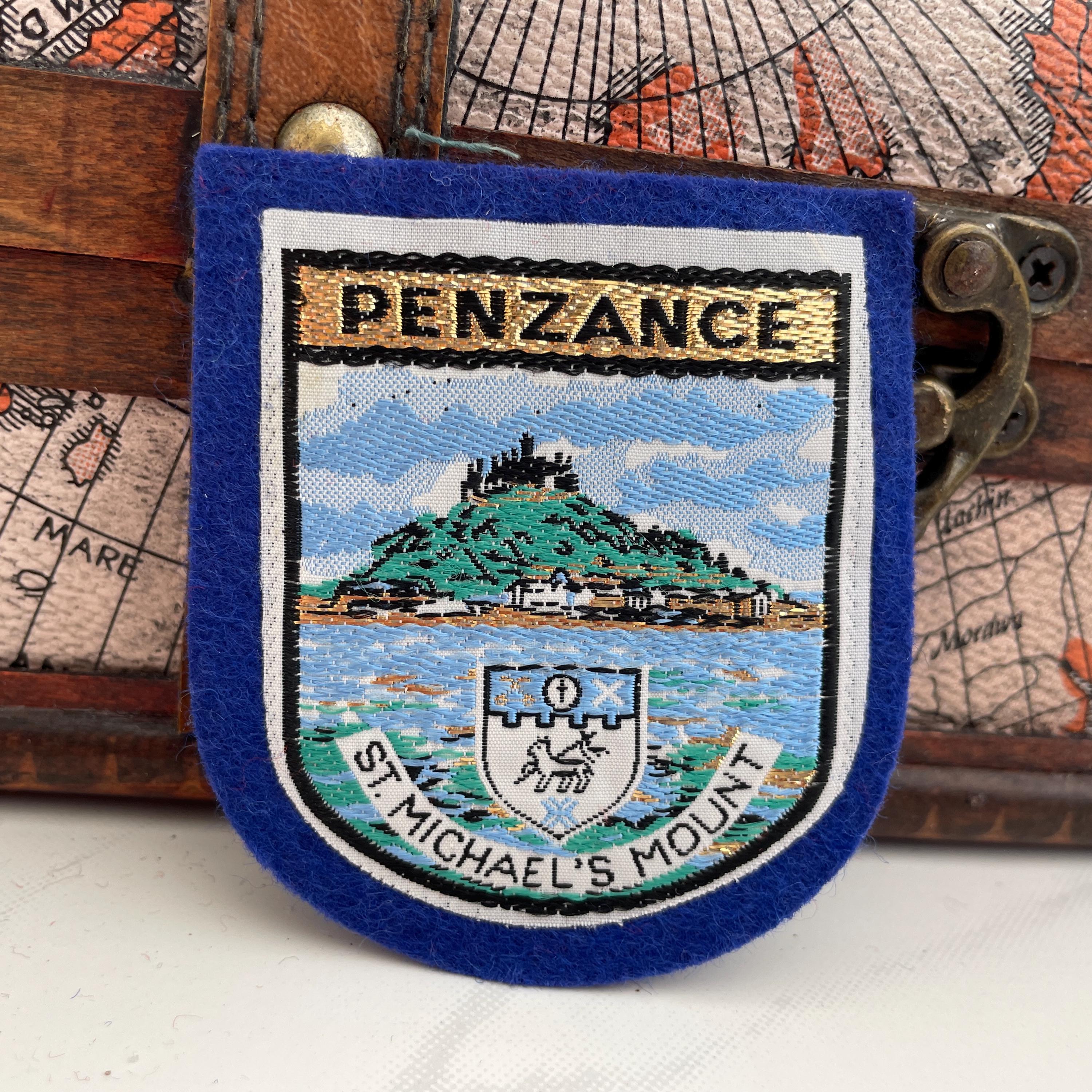 Vintage Patch PENZANCE St Michael's Mount Cornwall Cornish Souvenir Sew ...