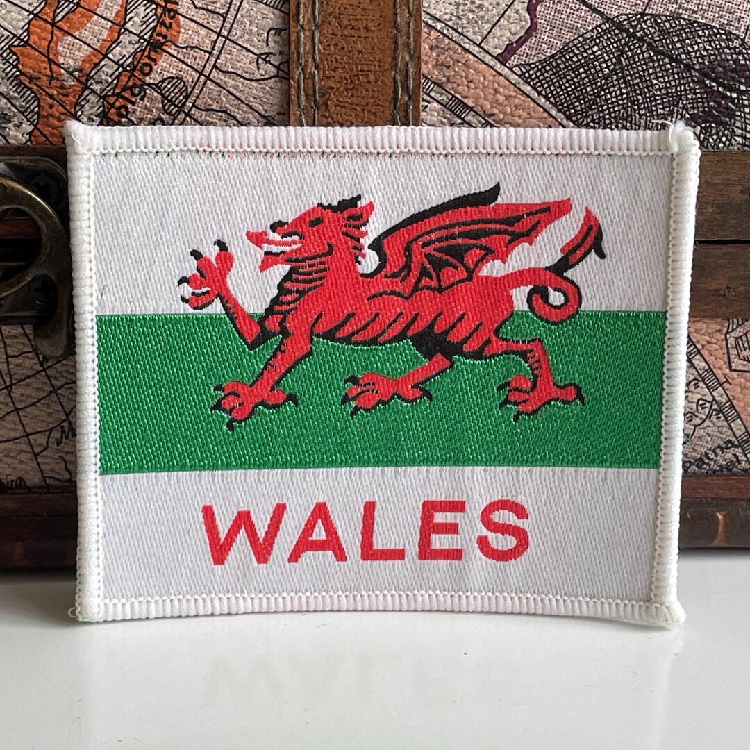 Vintage Patch WALES Welsh Dragon Y Ddraig Goch Souvenir Large Sew on ...
