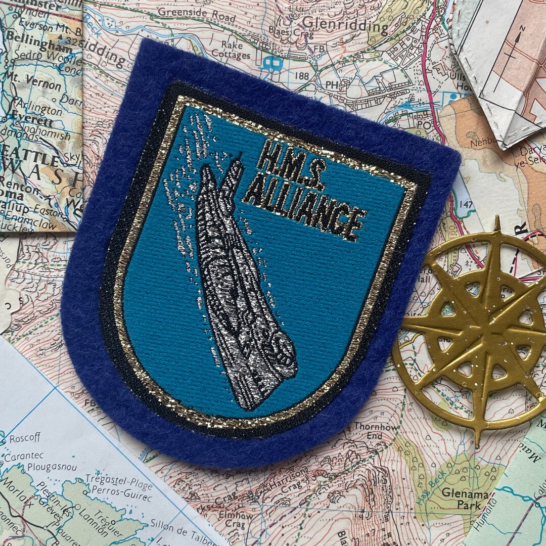 Vintage Patch HMS ALLIANCE WW2 Submarine Gosport Royal Navy Sew on ...