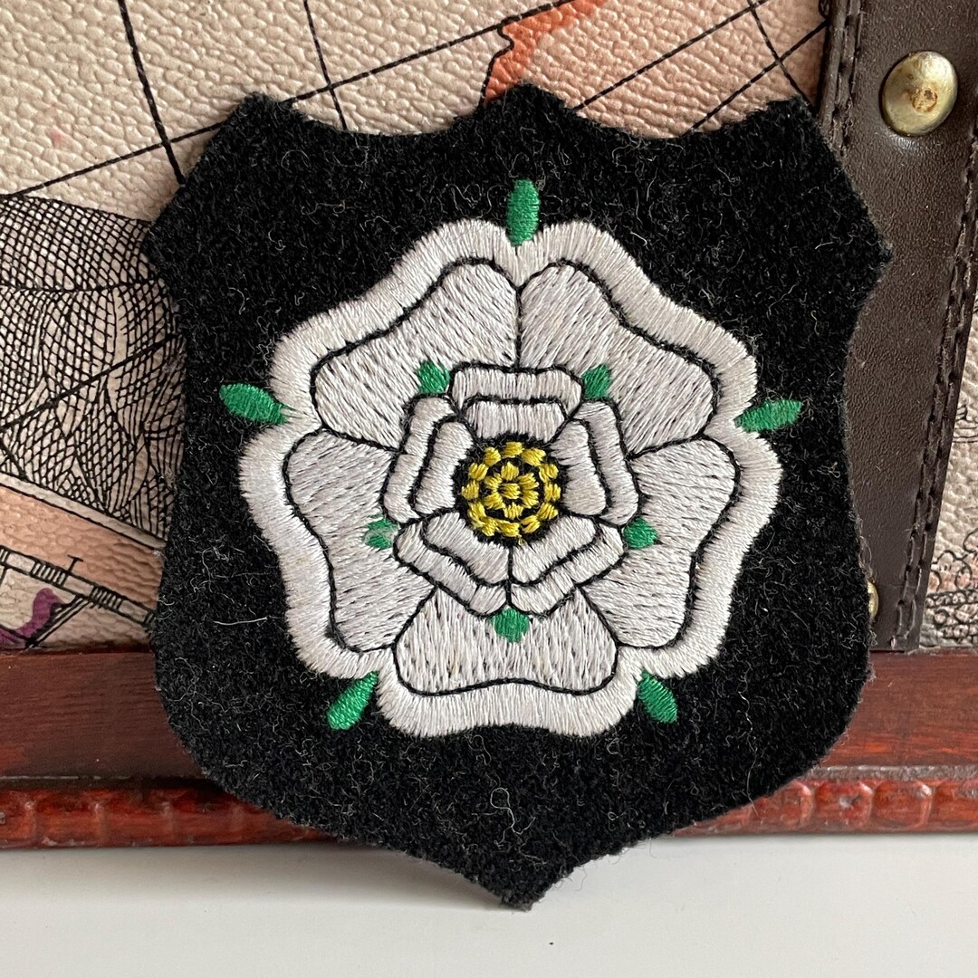 Vintage Patch YORKSHIRE Regiment White Rose of York Large Cloth Badge ...