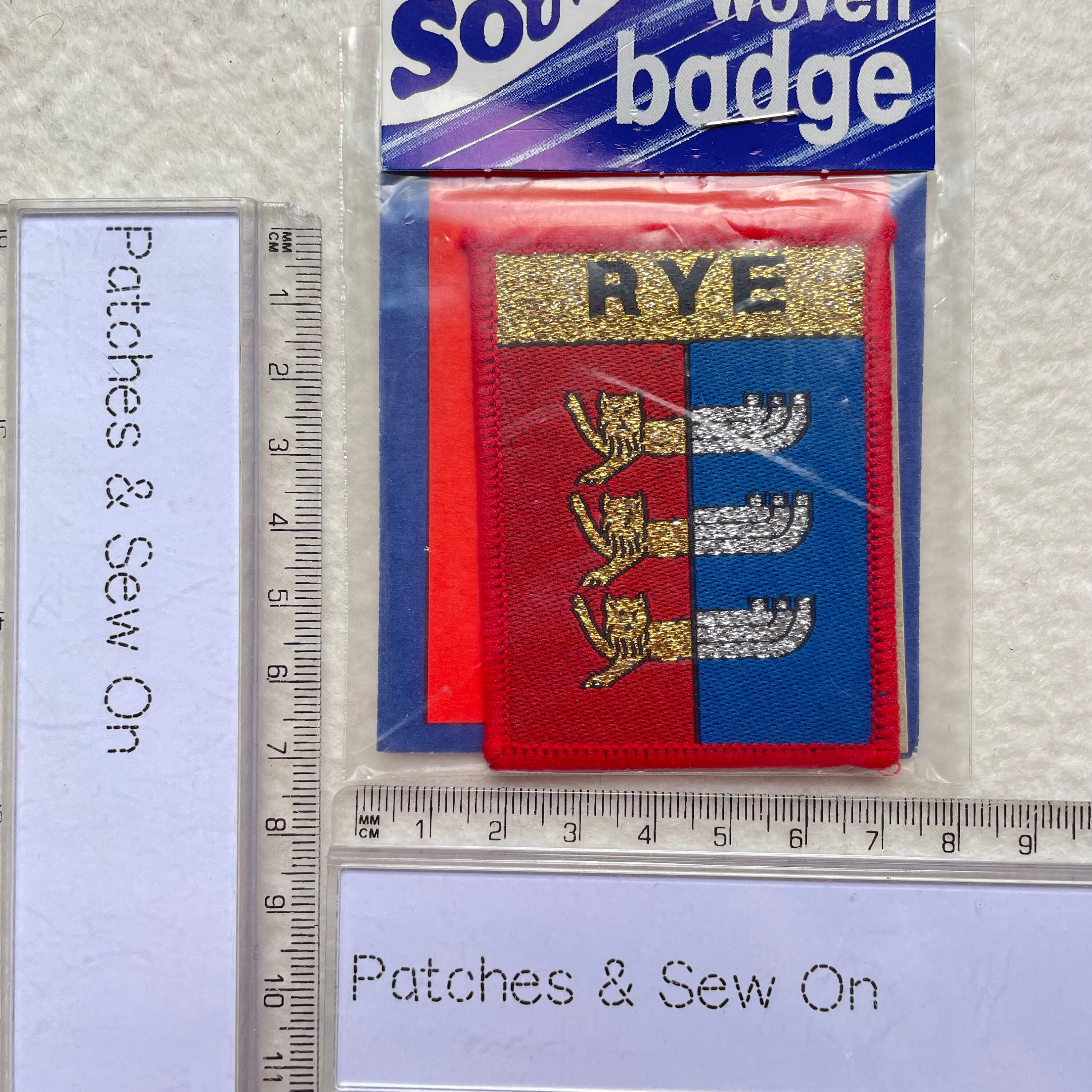 Vintage Patch RYE East Sussex England Coat of Arms Souvenir - Etsy