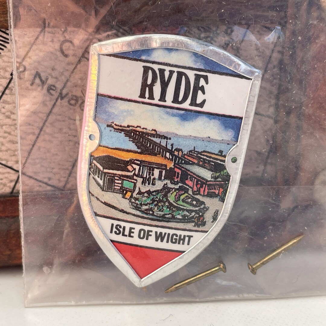 Vintage Walking Stick Badge RYDE Isle of Wight Souvenir Stocknagel ...