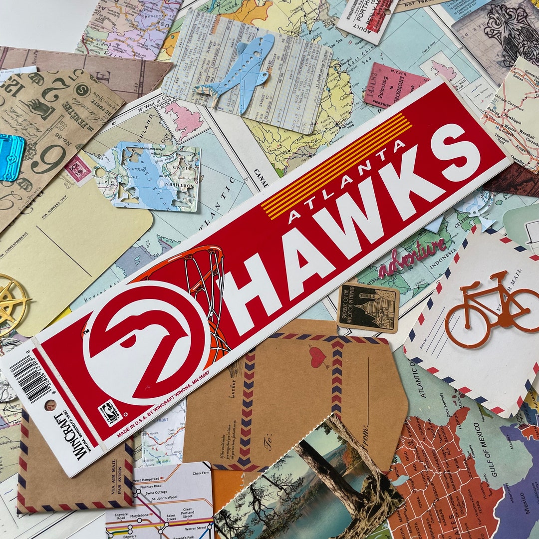 Vintage Bumper Sticker ATLANTA HAWKS Basketball USA Car Camper - Etsy