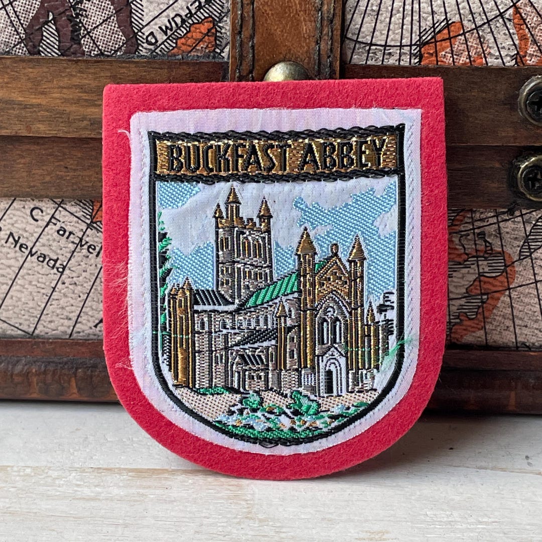 Vintage Patch BUCKFAST ABBEY Devon Monastery Souvenir Woven Sew on ...