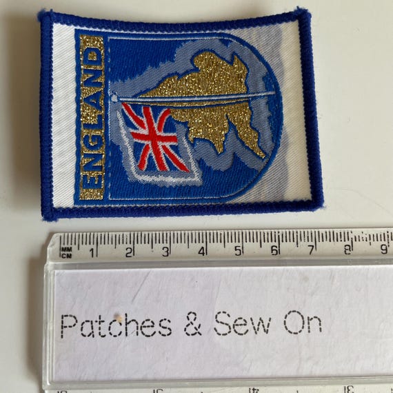 Vintage Patch ENGLAND Union Jack Flag Souvenir Woven … - Gem