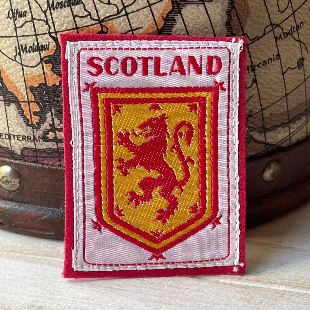 Vintage Patch SCOTLAND Royal Arms Lion Rampant Scottish Souvenir Cloth ...