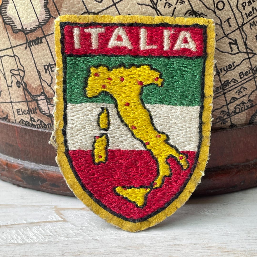 Vintage Patch ITALIA Italy Flag Tri Colour Souvenir Sew on Cloth Badge ...