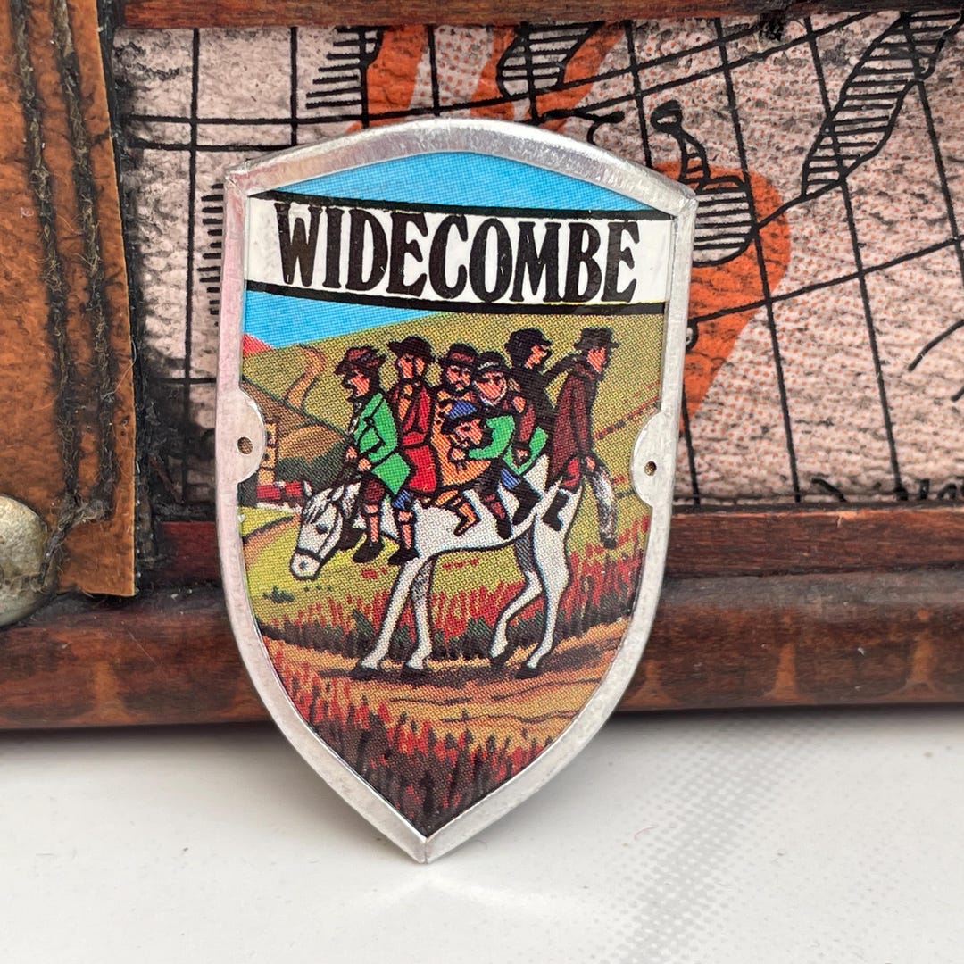 Vintage Walking Stick Badge WIDECOMBE in the MOOR Devon Souvenir ...