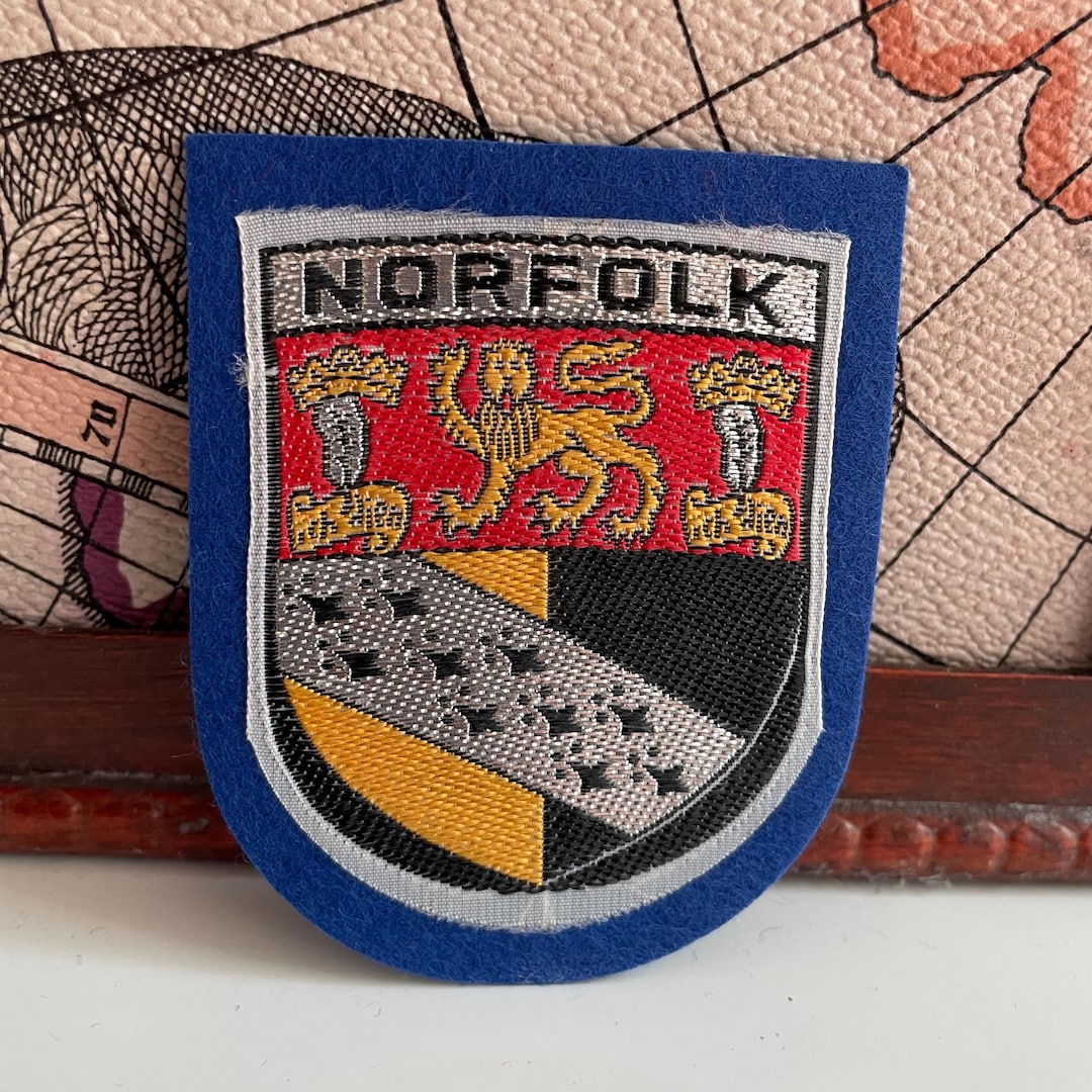 Vintage Patch NORFOLK Coat of Arms Souvenir Sew on Cloth Badge - Etsy