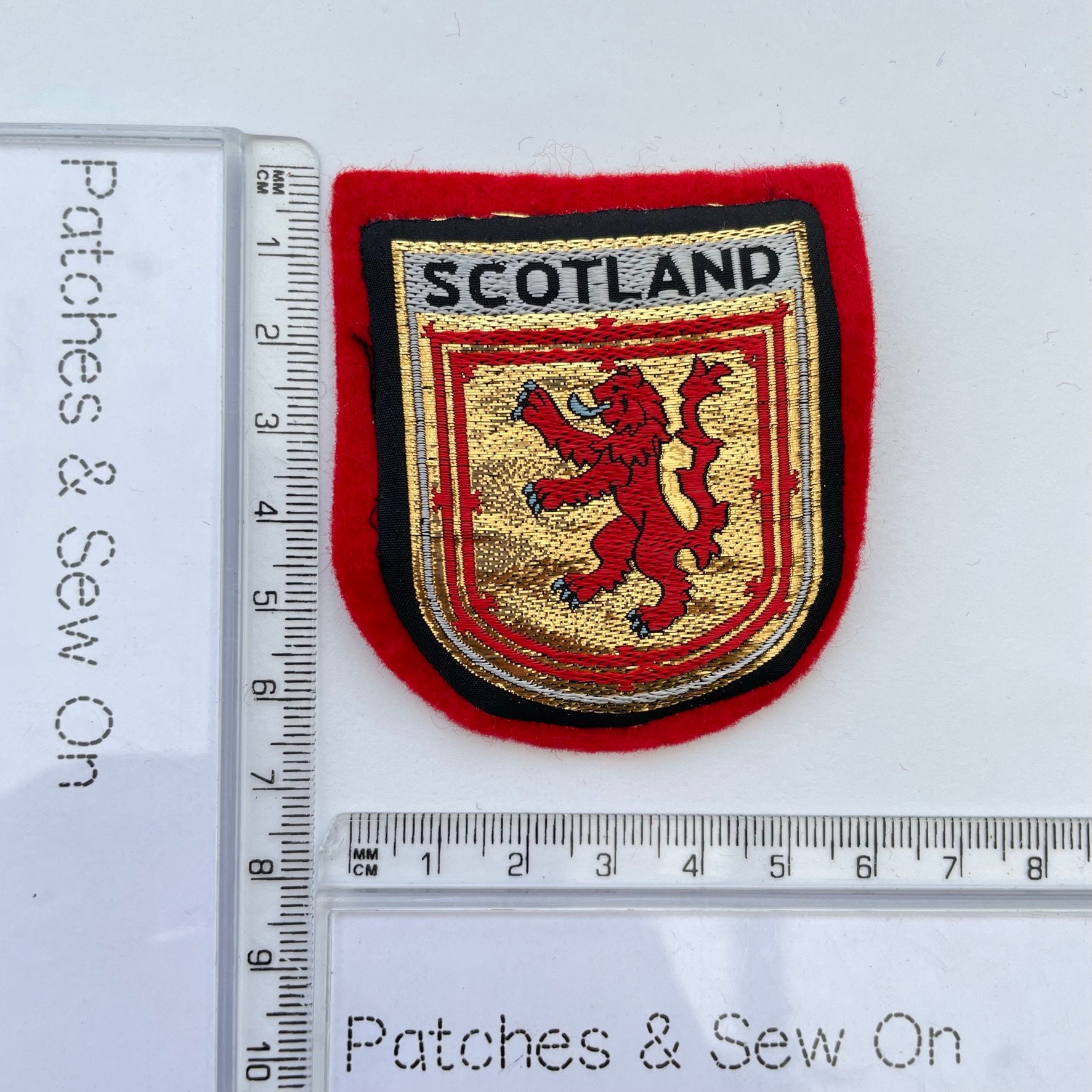 Vintage Patch Royal Arms of SCOTLAND Scottish Souvenir Woven Cloth ...