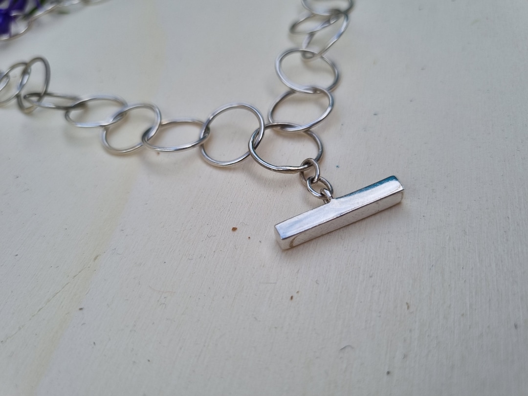 Sterling Silver Loop Chain Necklace/ Chain Necklace / Handmade Necklace ...