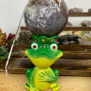 Frog Orb Holder Sphere Stand Base Crystal Ball Holder Frog Animal Shape ...