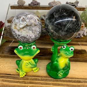 Frog Orb Holder Sphere Stand Base Crystal Ball Holder Frog Animal Shape ...